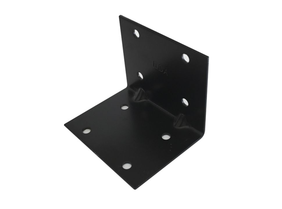 SOPORTE EN L DE ACERO - ANCHO 40 X 33 LARGO MM - NEGRA