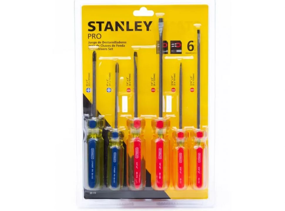 Juego de Destornilladores STANLEY Pro de 6 Piezas STHT69170